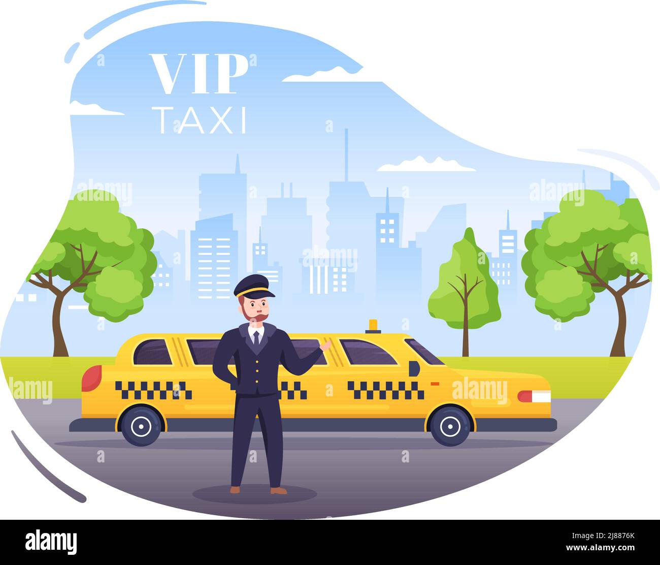 VIP Taxi Limousine Car for Distinguished or Important Guests in Flat ...