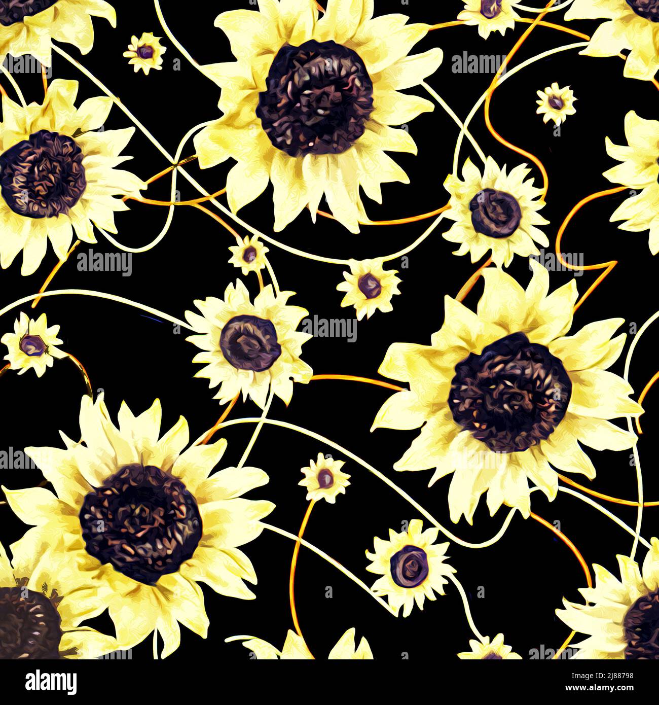 Textile and wallpaper patterns. A printable digital illustration work ...