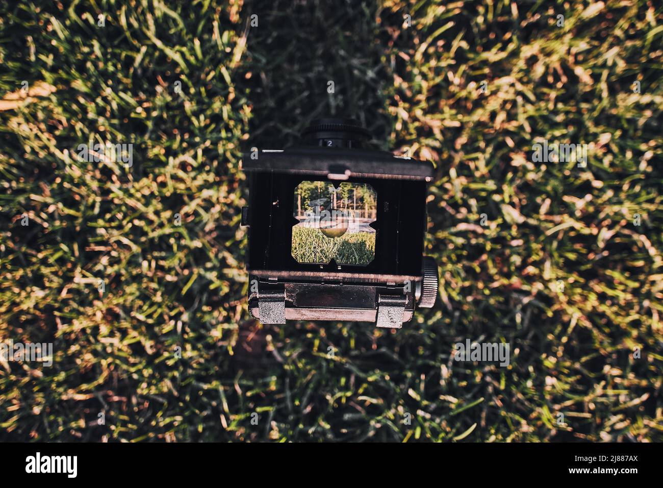 Watercolor sketch of retro camera, isolated View from above Stock Photo ...