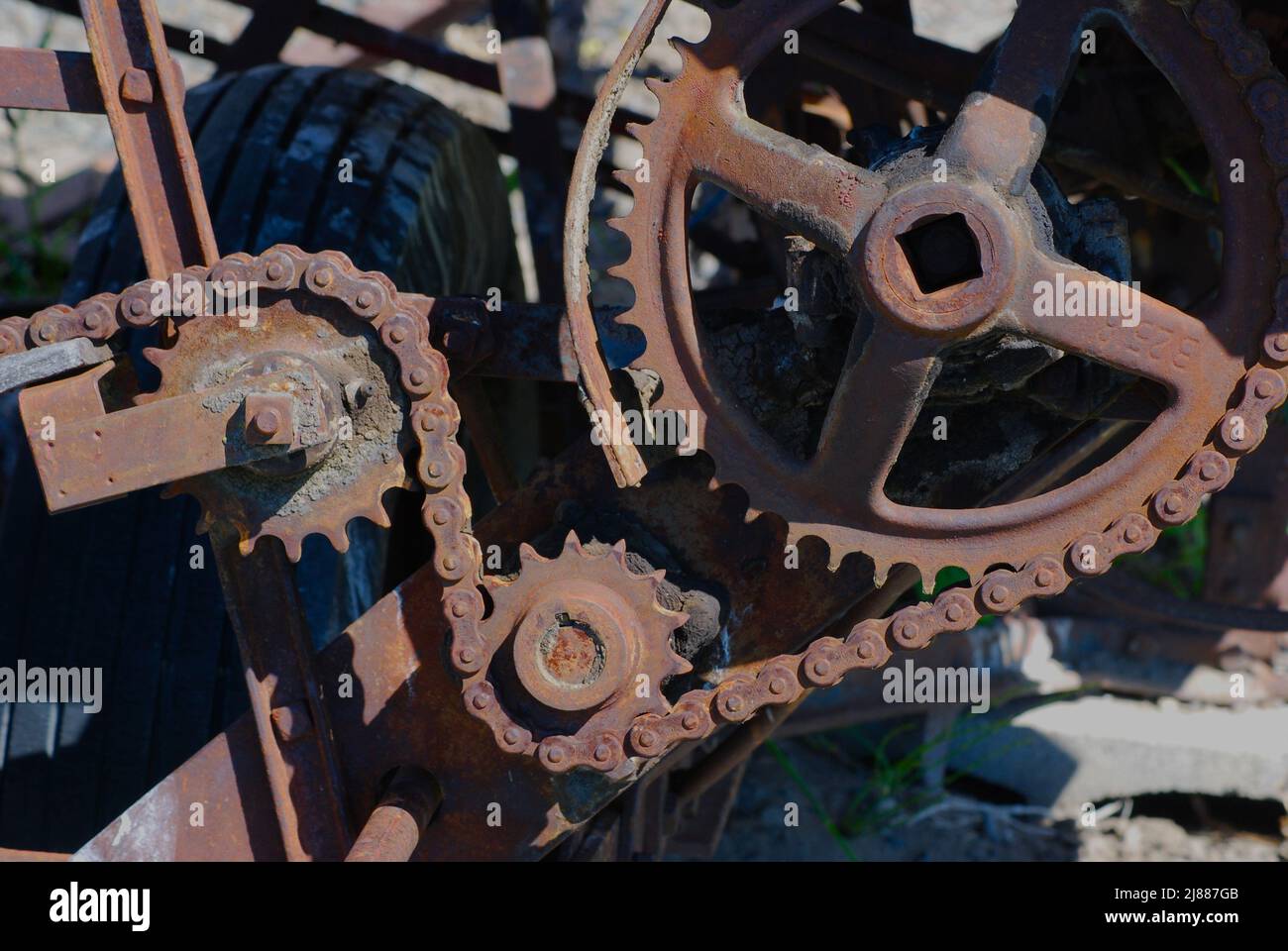 Old Farm Machines at the Historic Farm and Homestead at Olmstead Place ...