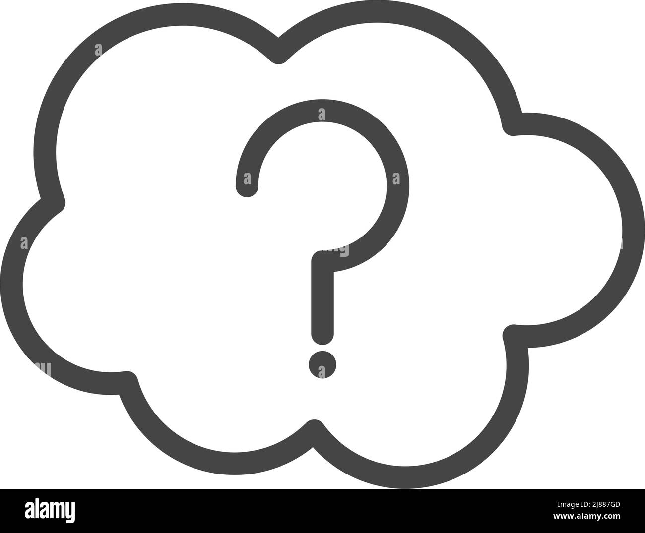 cloud with question mark Stock Vector Image & Art - Alamy