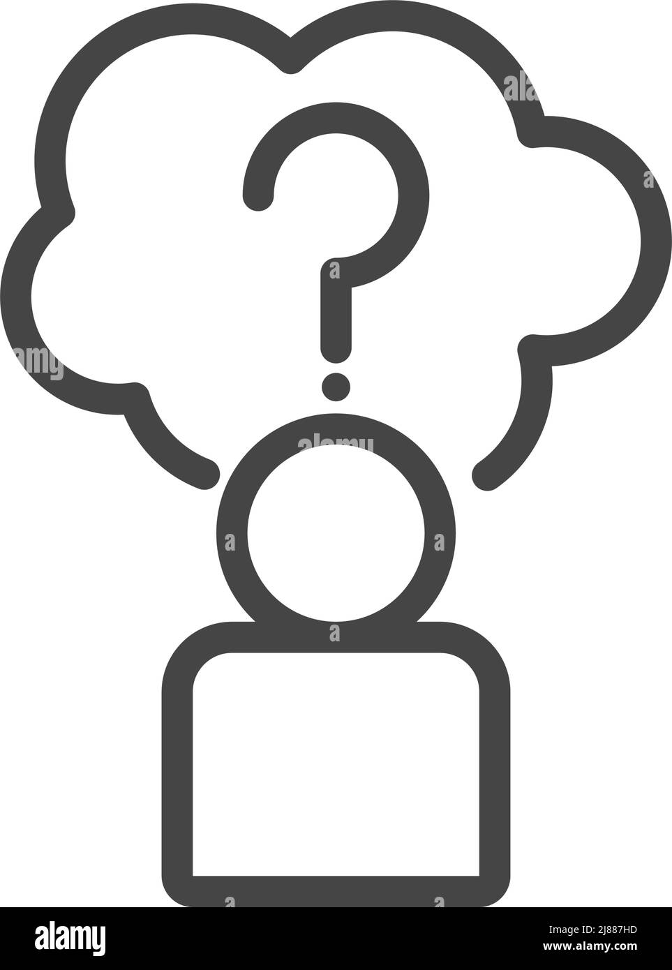 pictogram man with question Stock Vector Image & Art - Alamy
