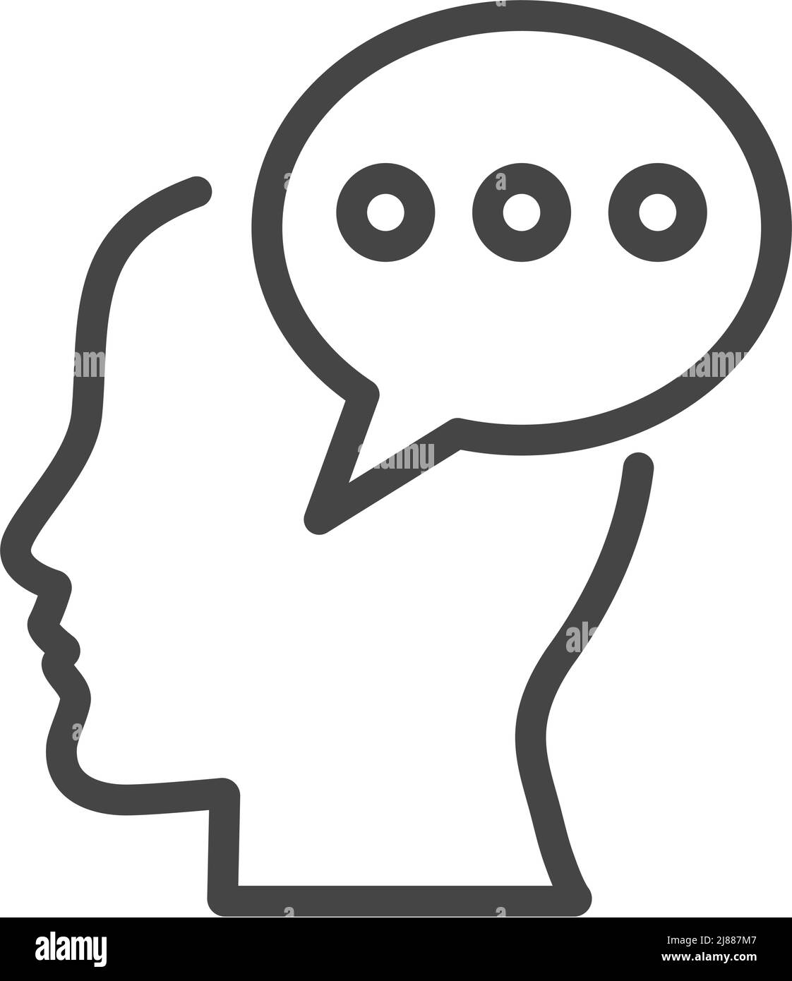 head with speech bubble Stock Vector Image & Art - Alamy