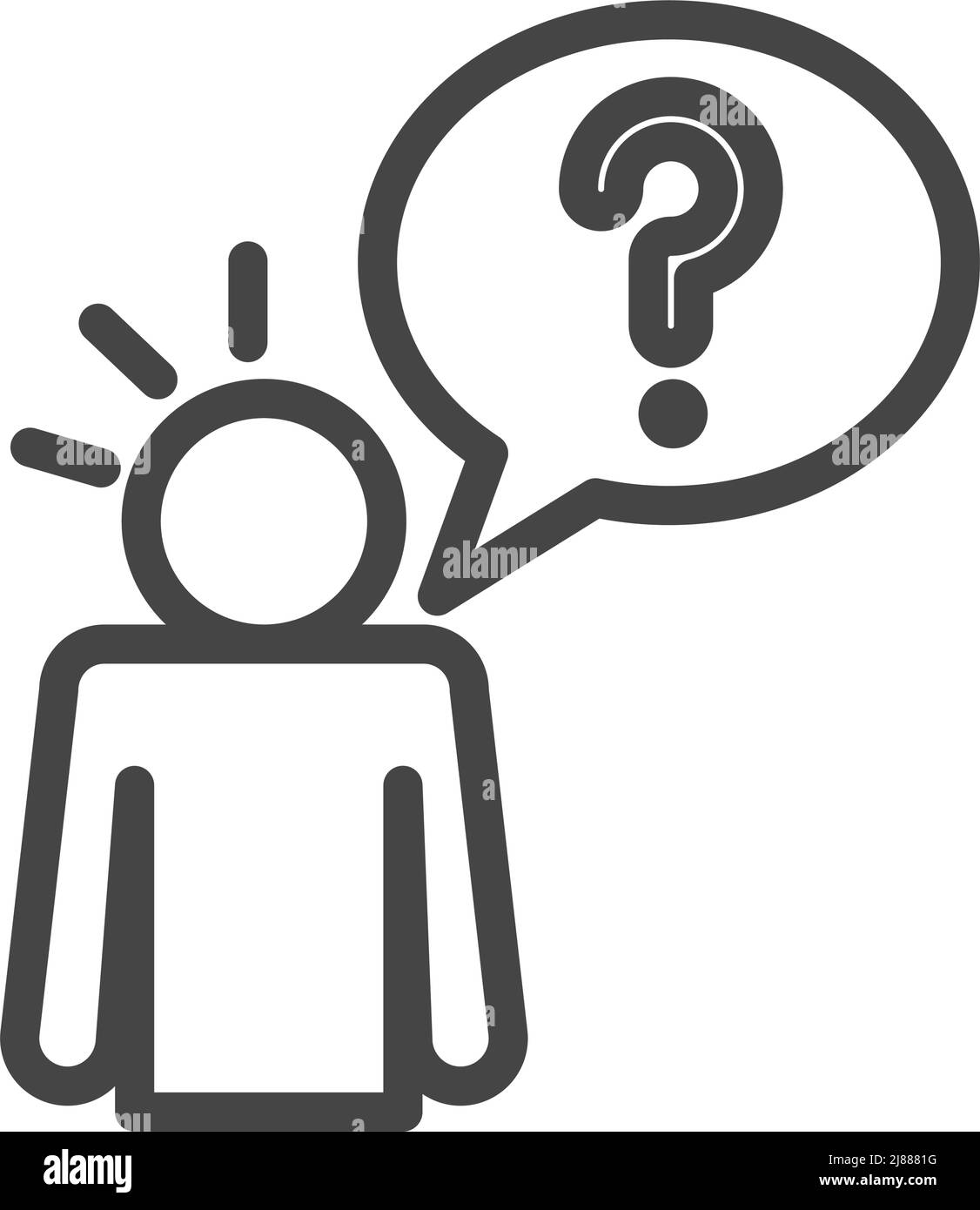 pictogram man thinking Stock Vector Image & Art - Alamy