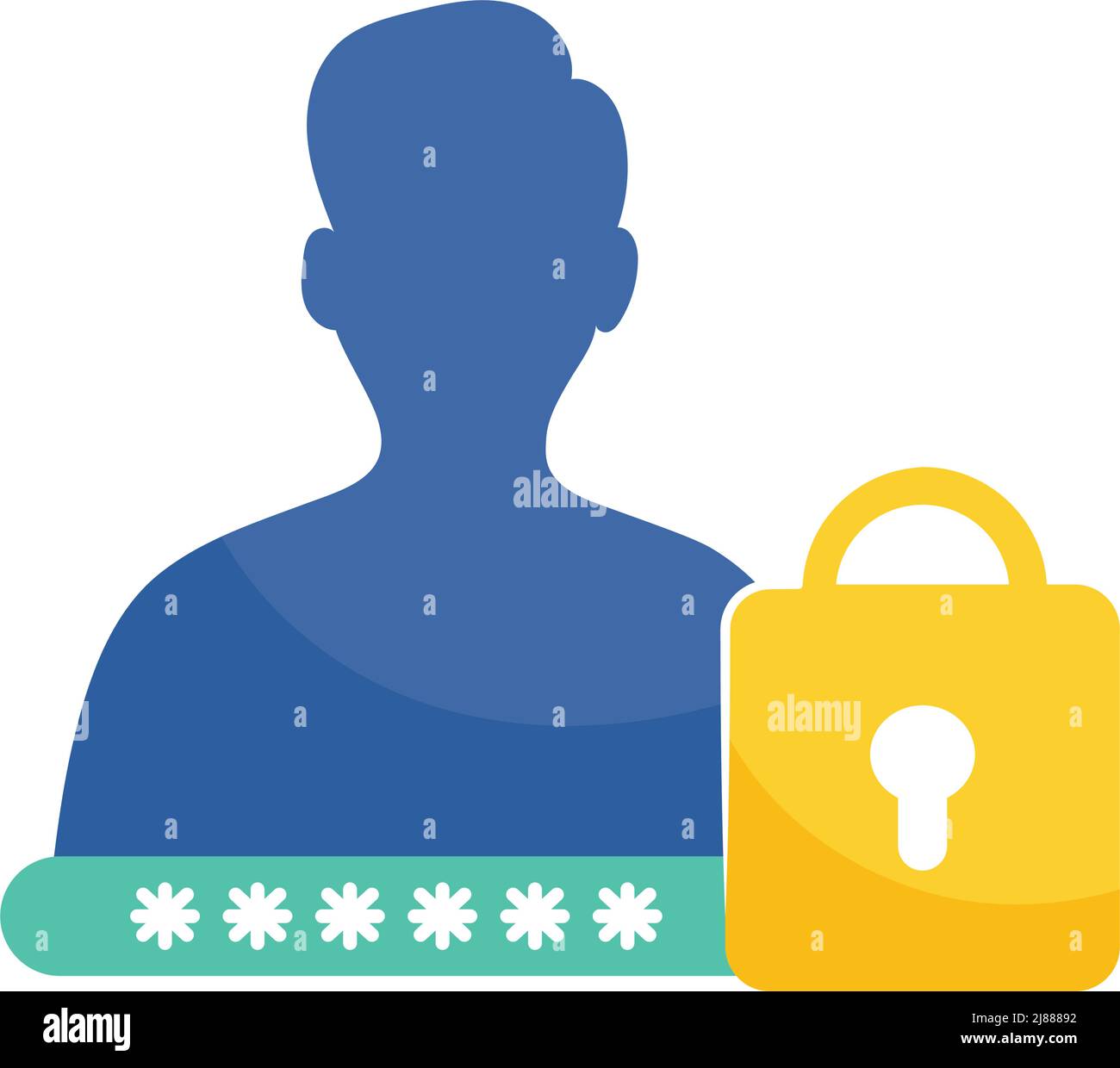 avatar with padlock Stock Vector Image & Art - Alamy
