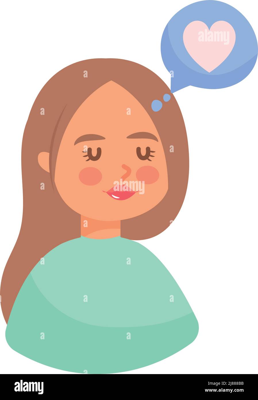 woman thinking in love Stock Vector Image & Art - Alamy