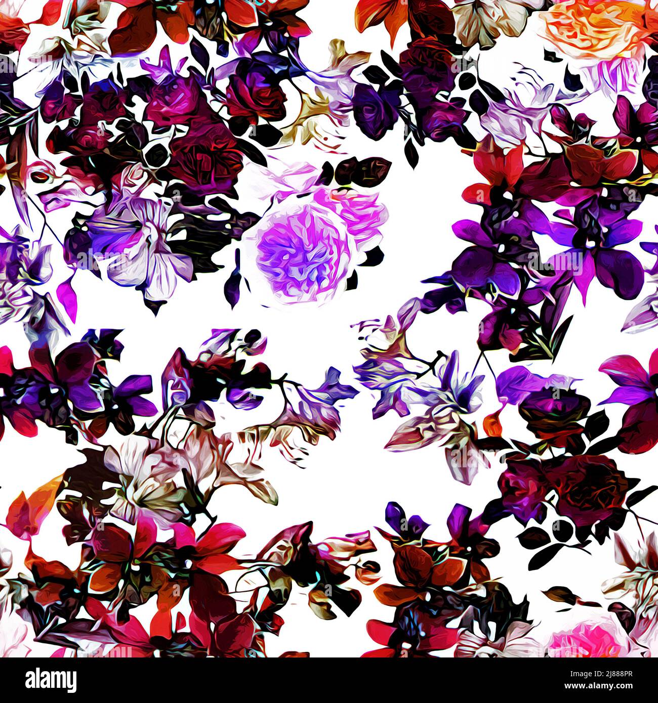 Textile and wallpaper patterns. A printable digital illustration work ...