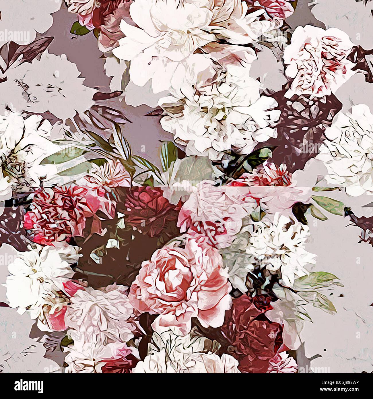 Textile and wallpaper patterns. A printable digital illustration work ...