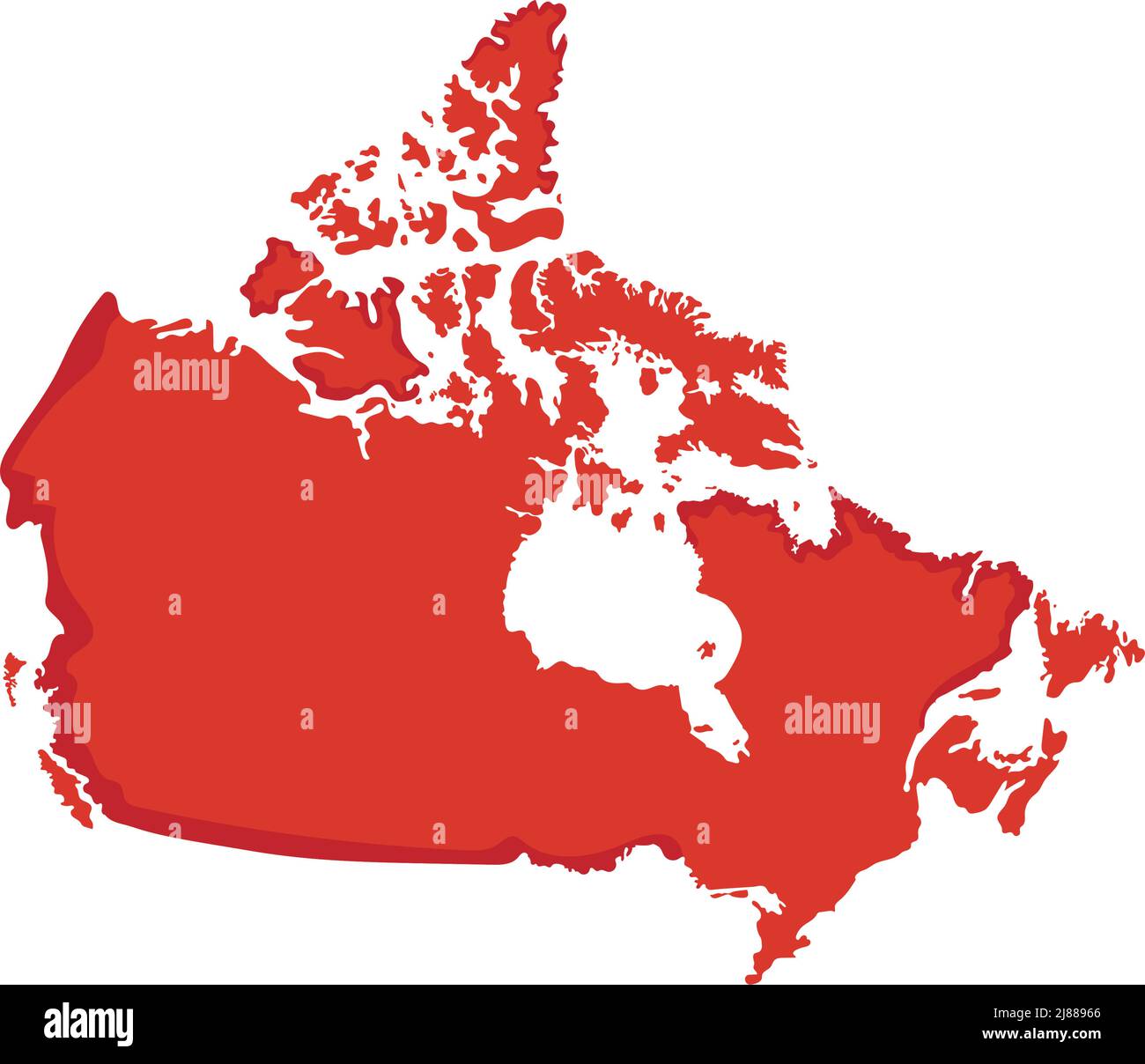 canada map icon Stock Vector Image & Art - Alamy