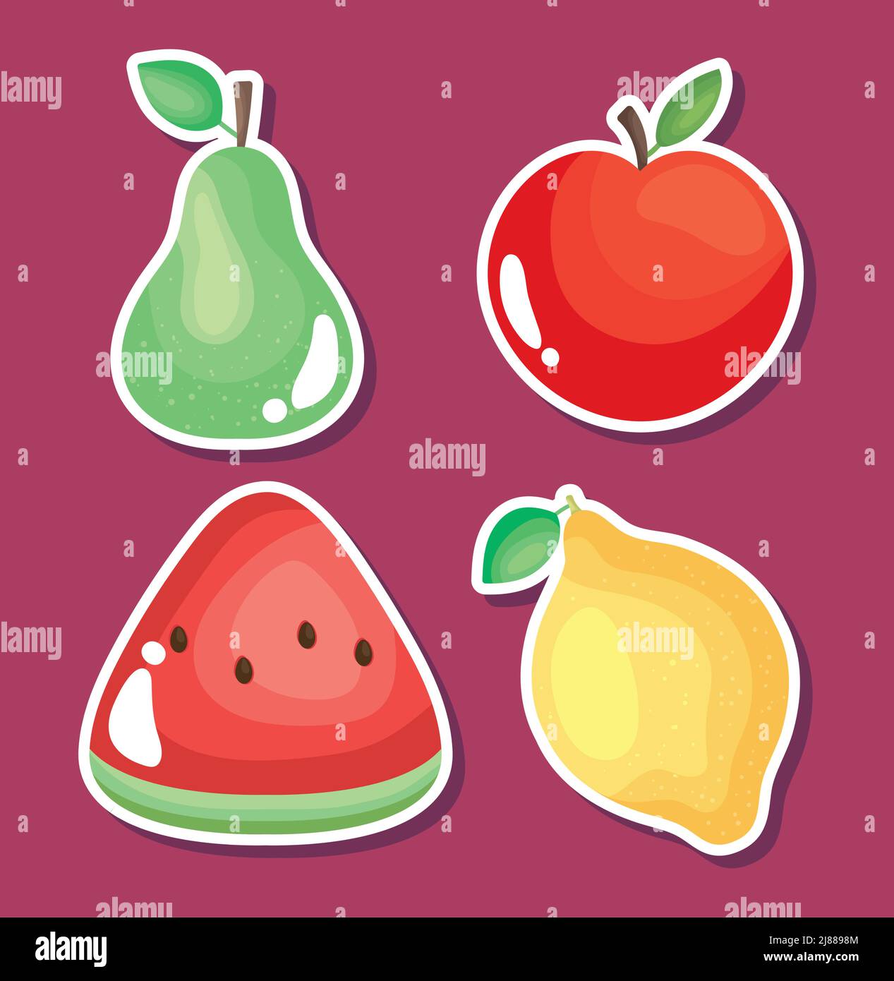 fruits icon set Stock Vector Image & Art - Alamy
