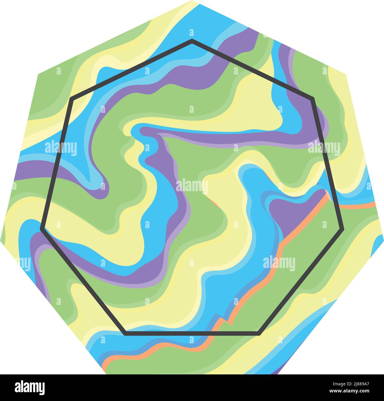 holographic heptagon icon Stock Vector Image & Art - Alamy