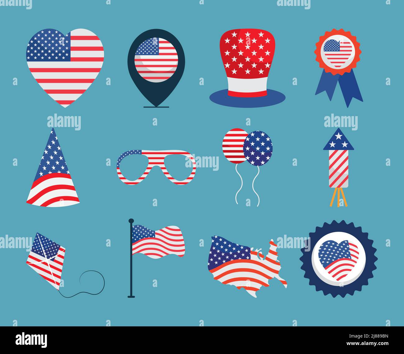 independence usa icon set Stock Vector Image & Art - Alamy