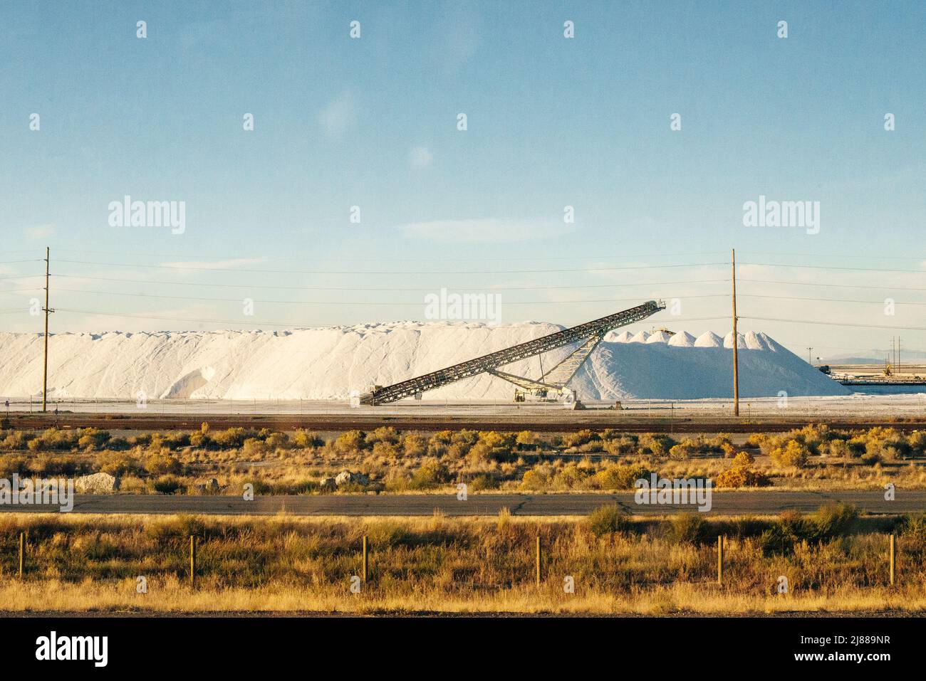 Salt And Shallow Water In Bonneville Salt Flats, Utah, USA Stock Photo ...