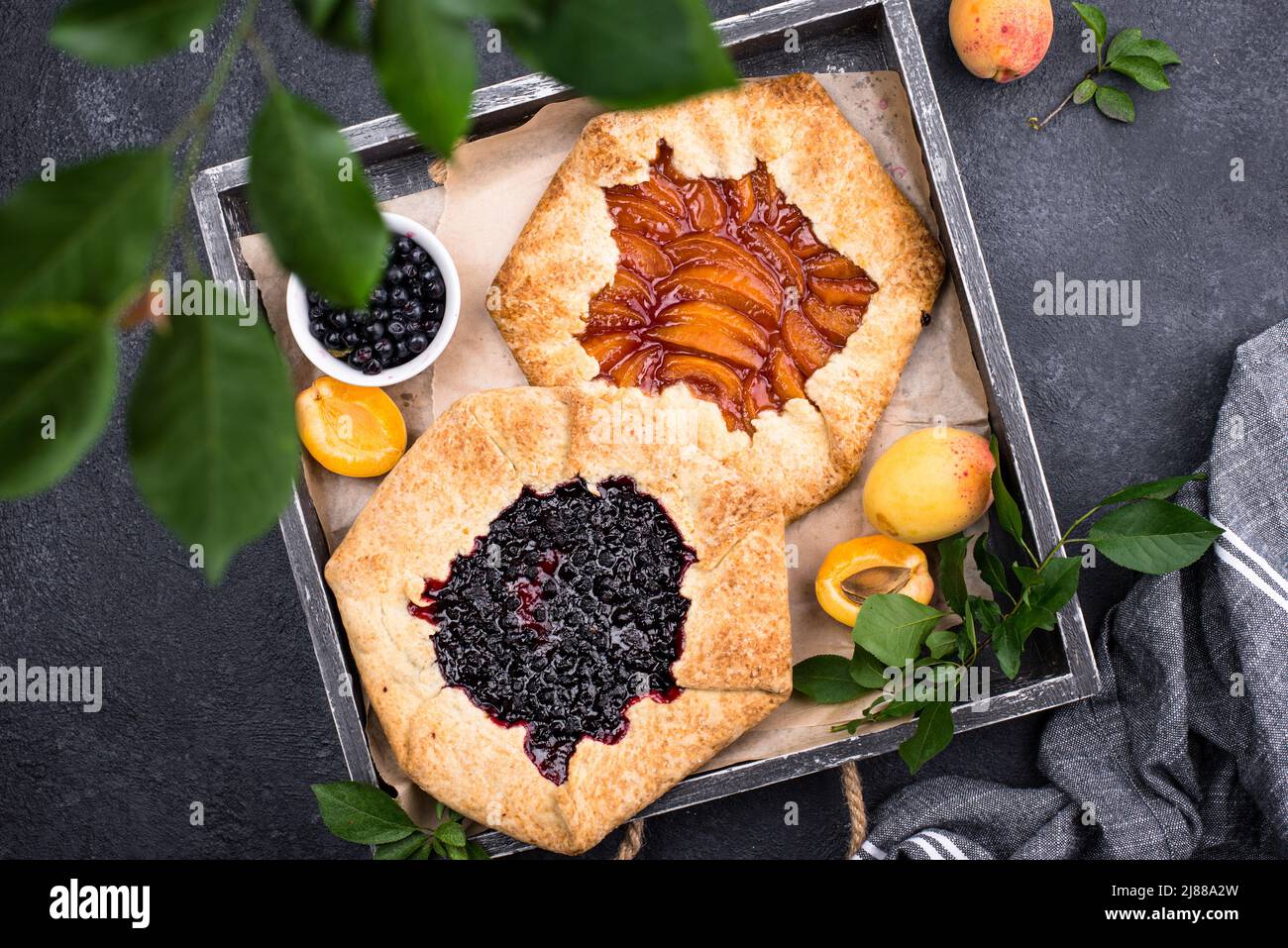 Sweet homemade galette pie with fruits Stock Photo - Alamy