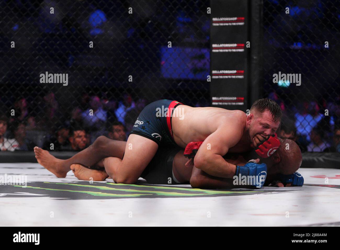 London, UK. 13th May, 2022. LONDON, ENGLAND - MAY 13: Michael “Venom” Page (red gloves) battles ...