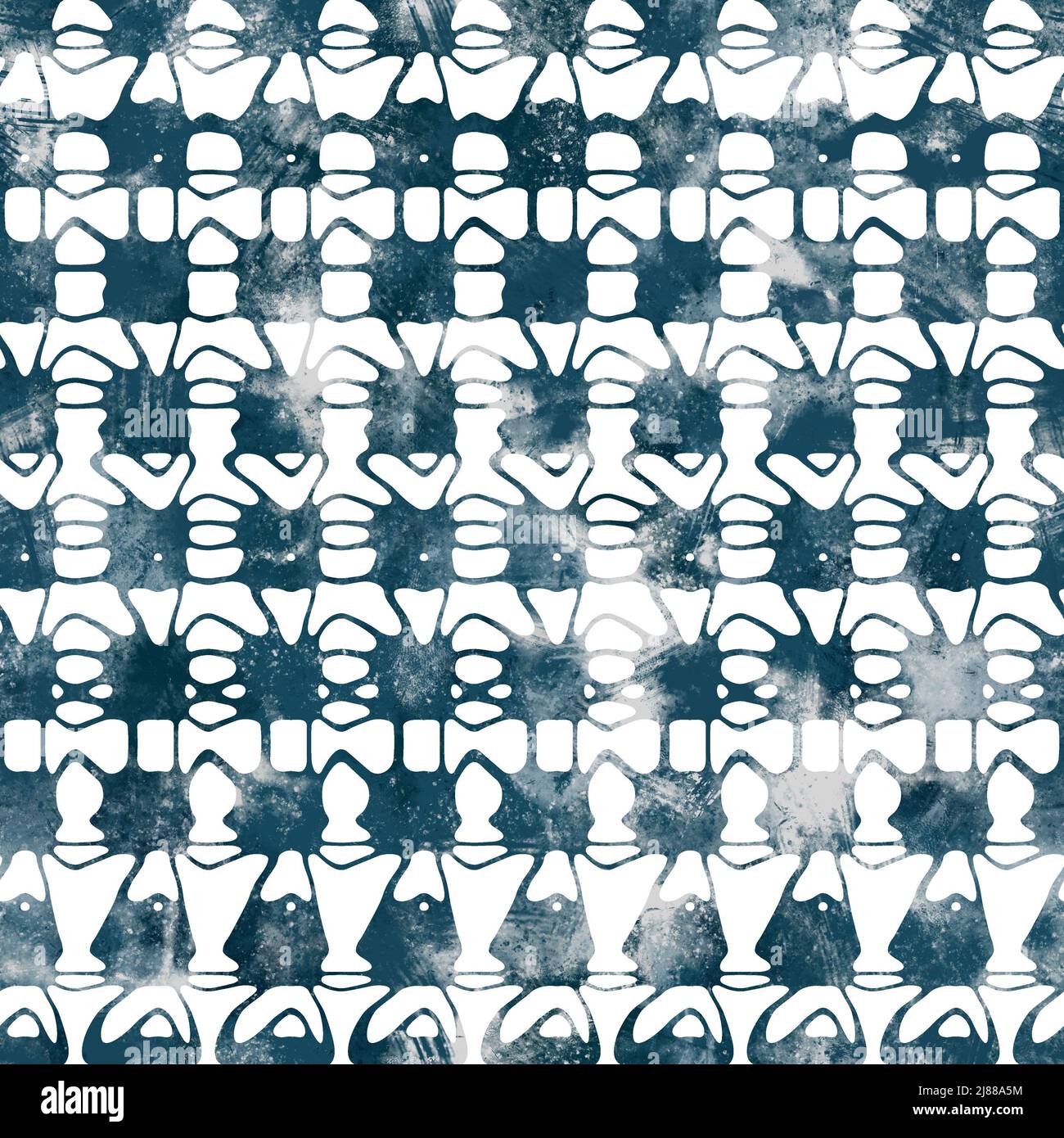 Seamless navy blue and white abstract grungy seamless surface pattern ...