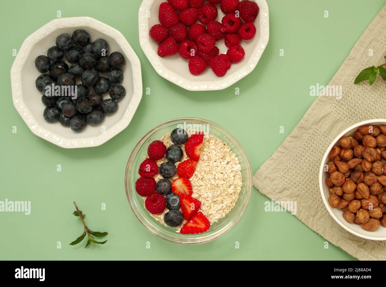 Blueberries on pastel background hi-res stock photography and images ...