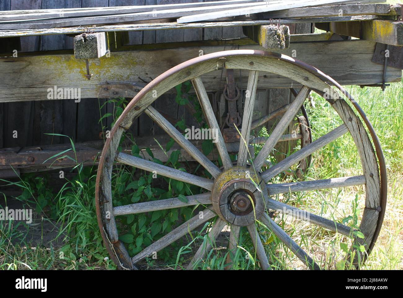 Old Wagon at the Historic Farm and Homestead at Olmstead Place State ...