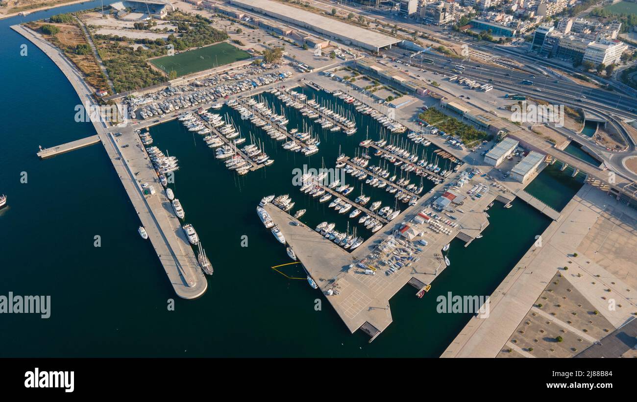 Marina floisvou and the surroundings,Palaio Faliro,Athens,Greece Stock ...