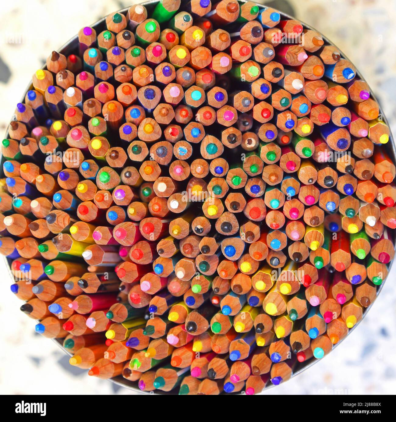 Tin colored pencils hi-res stock photography and images - Alamy
