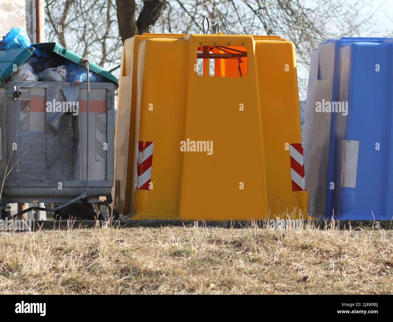 series of rubbish bins for the separate collection and solid urban ...