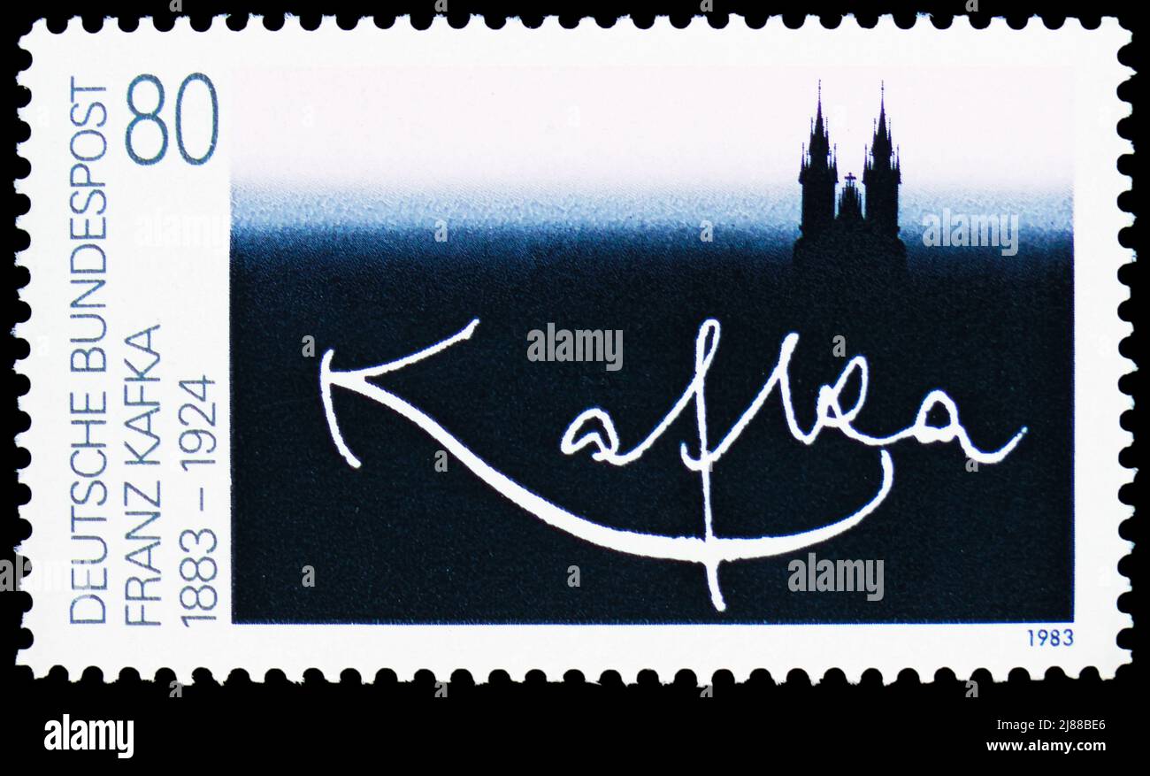 MOSCOW, RUSSIA - APRIL 10, 2022: Postage stamp printed in Germany shows ...