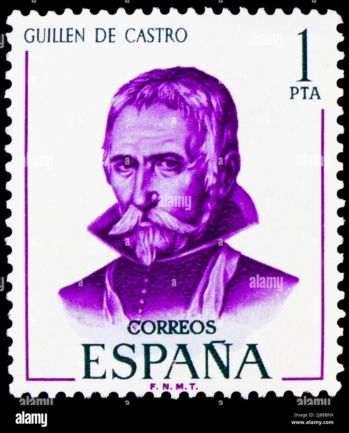 MOSCOW, RUSSIA - APRIL 10, 2022: Postage stamp printed in Spain shows ...