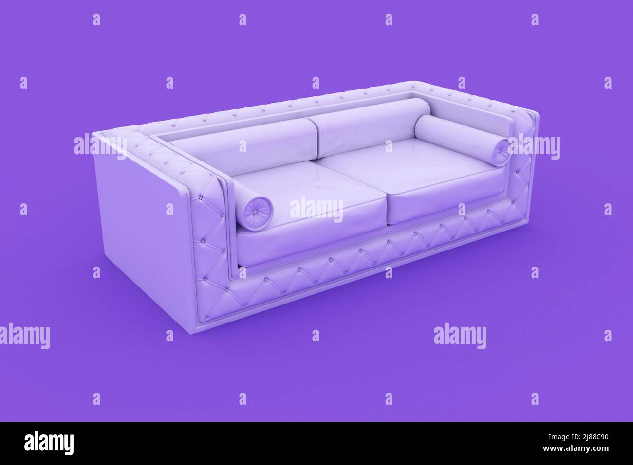 Purple interior scene. The scene is furnished with a white sofa. Web ...