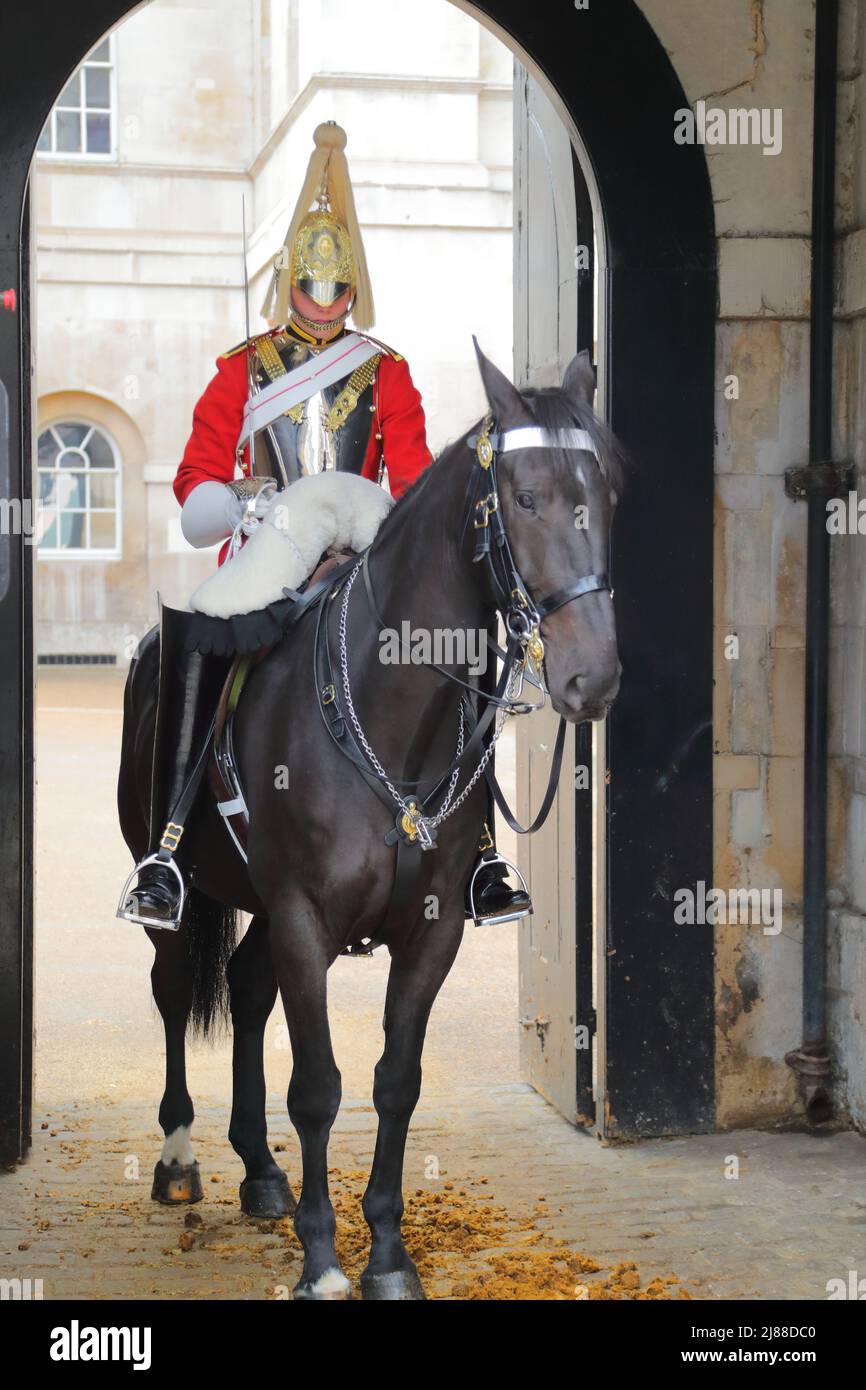 Mounted soldier at Horseguard's Parade at Whitehall, London, UK Stock ...