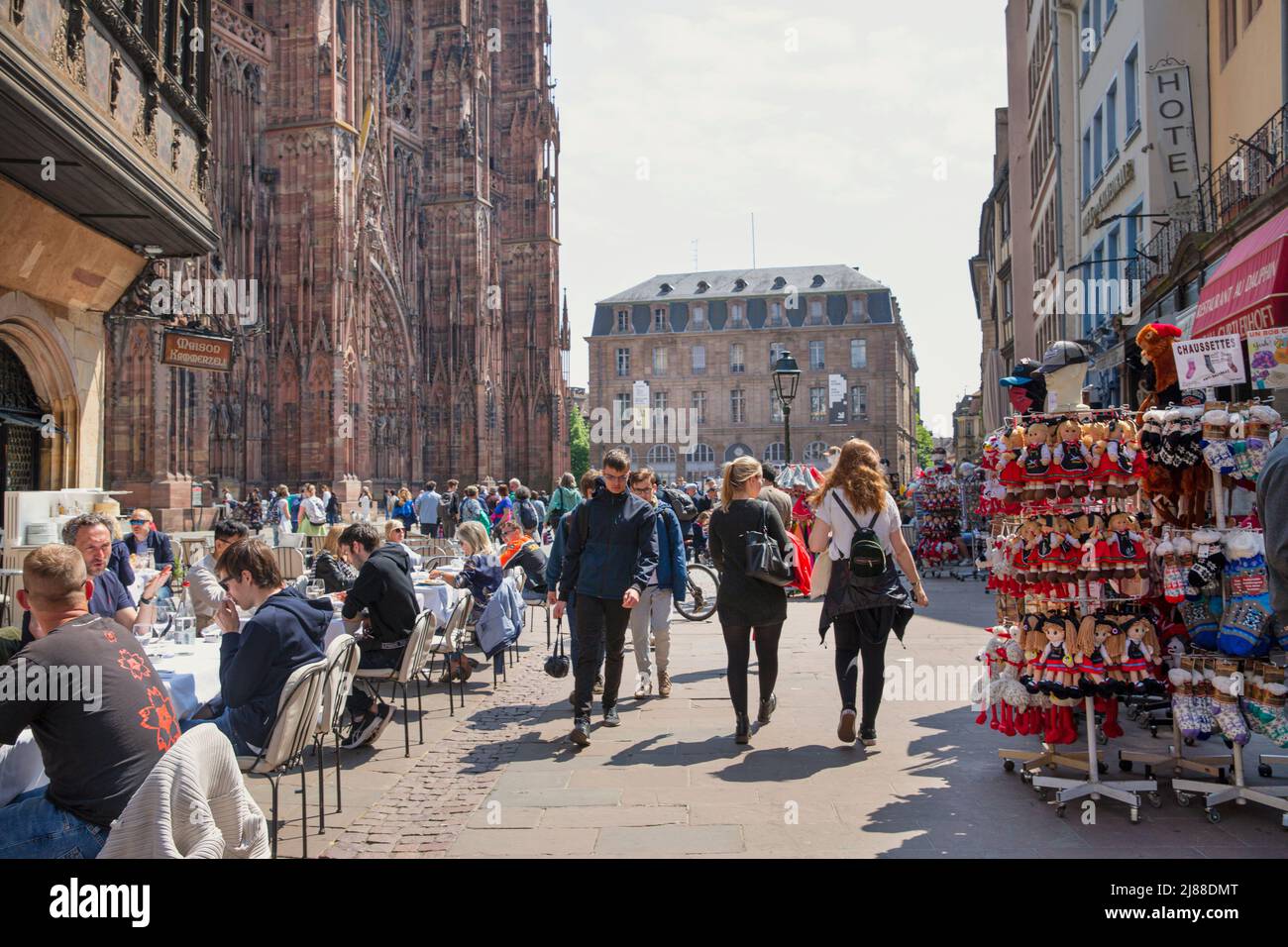 2 of May 2022, Strasbourg, France. A lot of people sitting in ...
