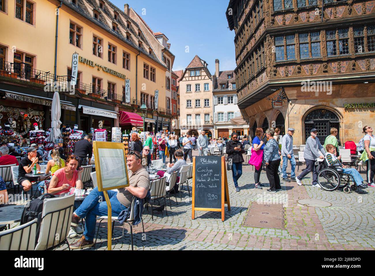 2 of May 2022, Strasbourg, France. A lot of people sitting in ...