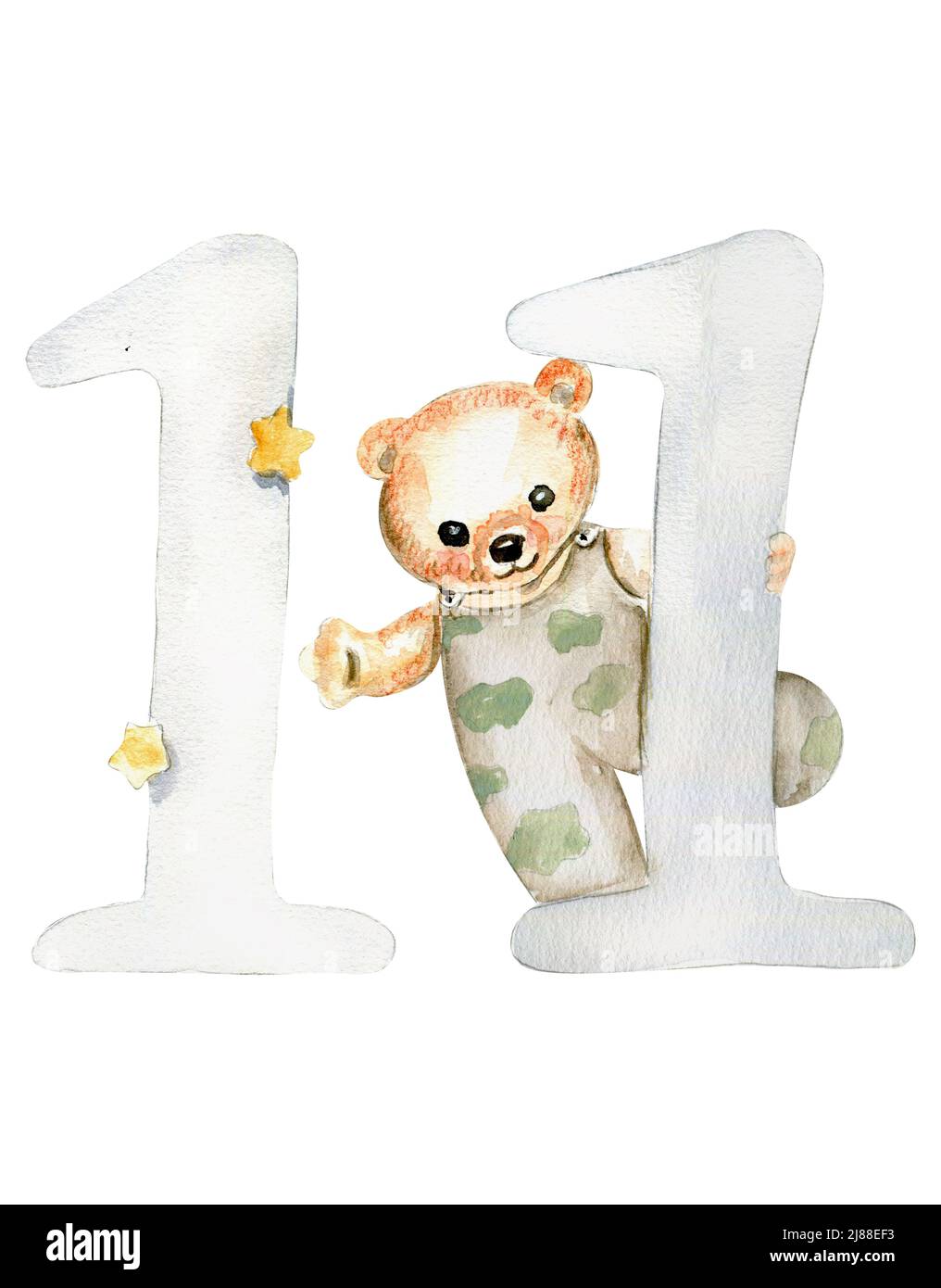 numbers with cute animals Stock Photo - Alamy