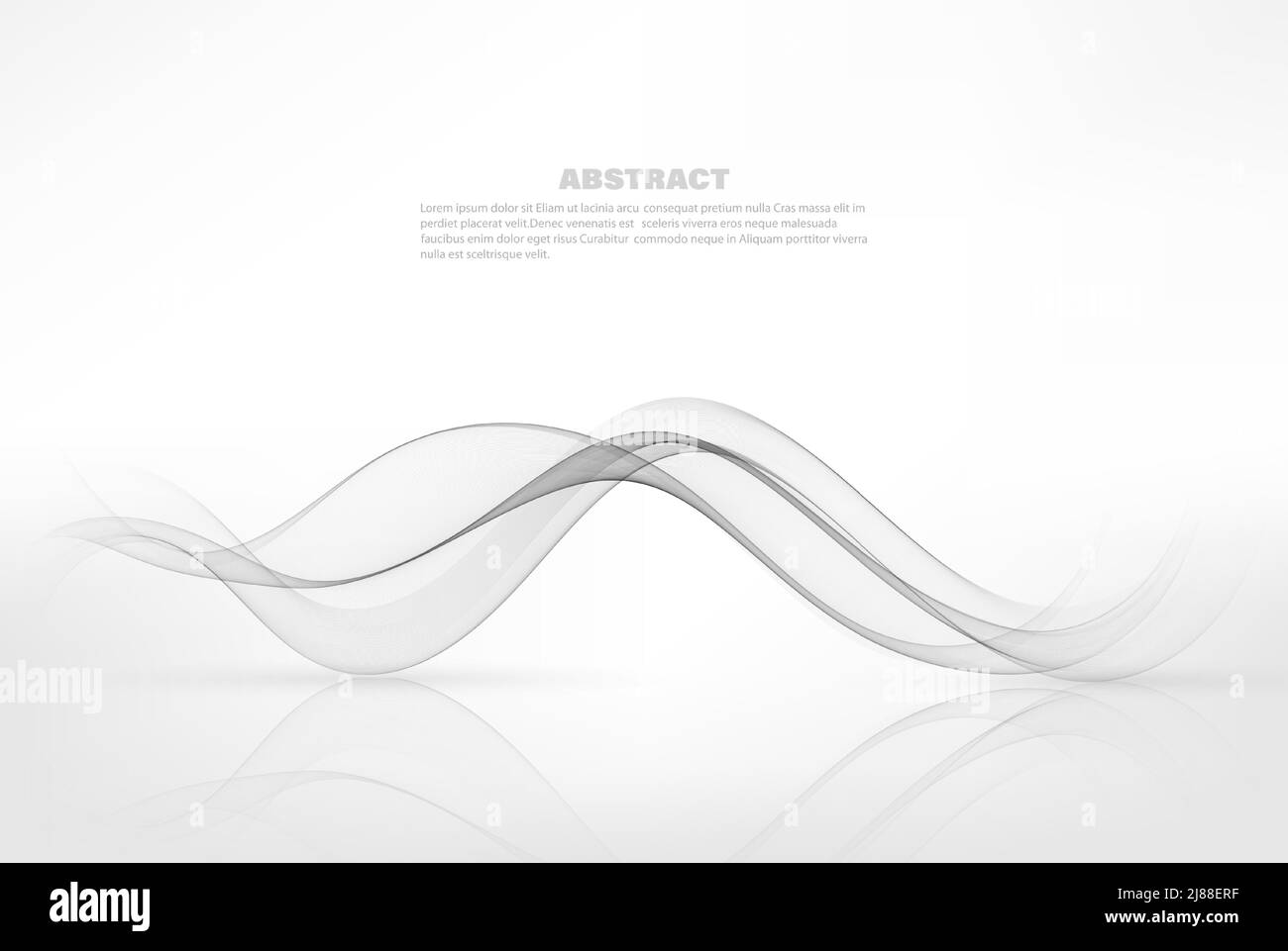Abstract gray wavy background Flow of transparent gray smoky wave ...