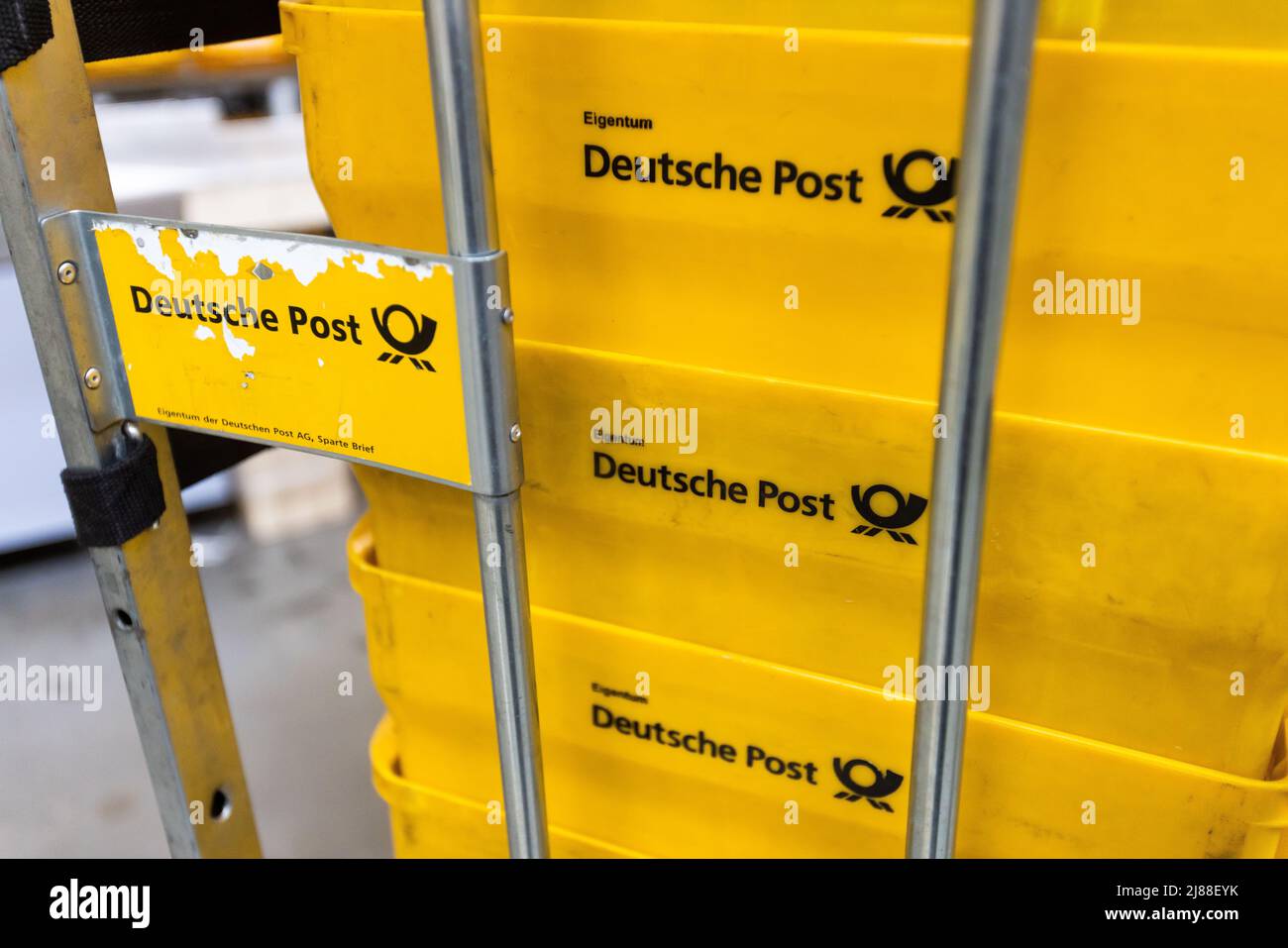 Offenburg, Germany. 13th May, 2022. Logistics containers stand at ...