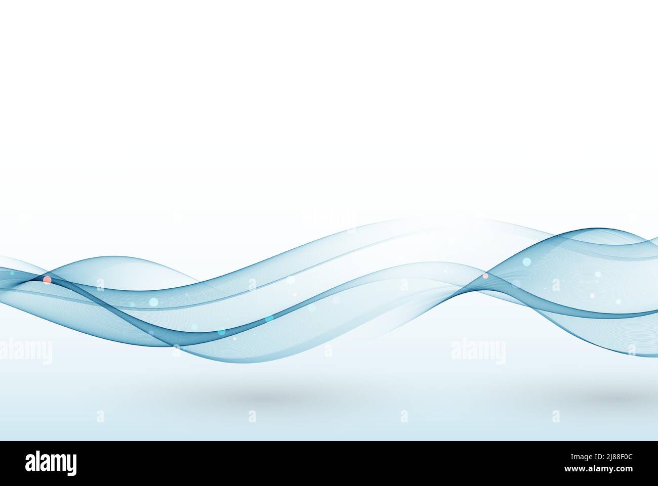 Blue color, abstract element. Wave design on a light background ...