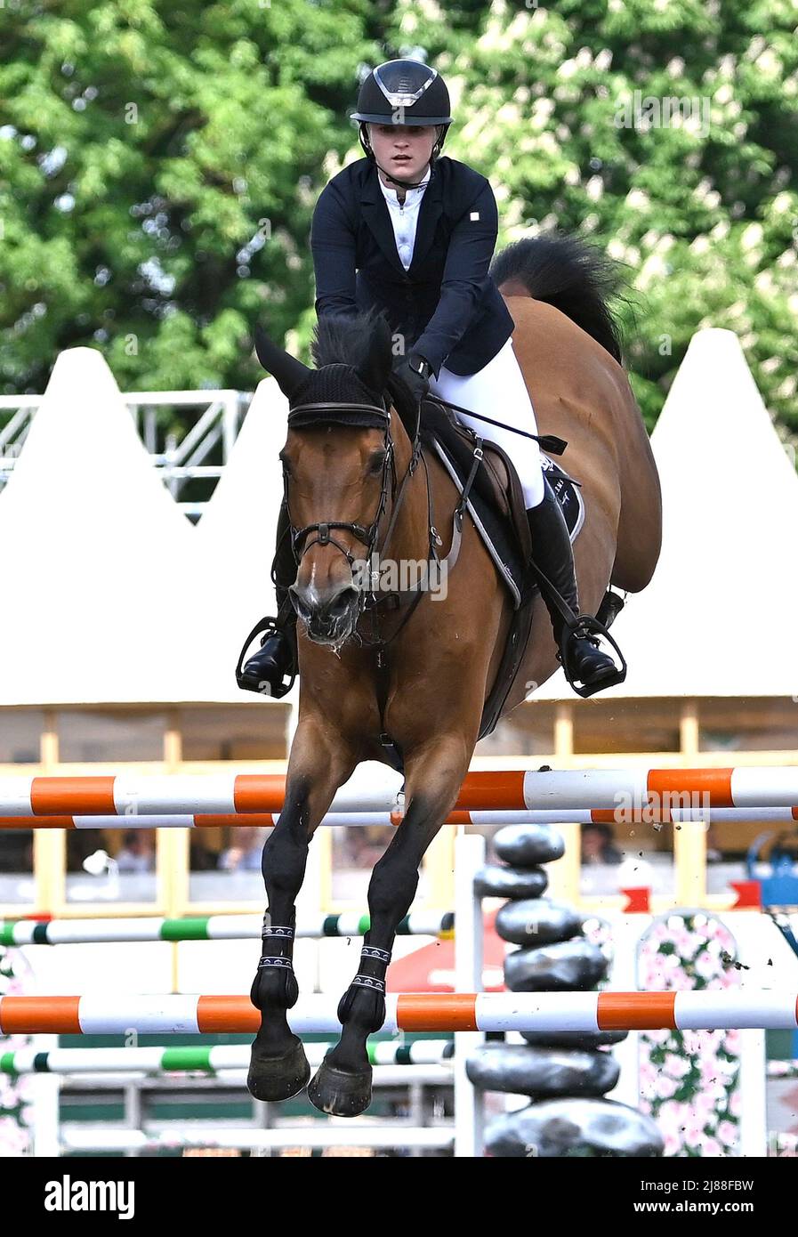 Windsor, UK. 13th May, 2022. Royal Windsor Horse show. Windsor. Emily ...