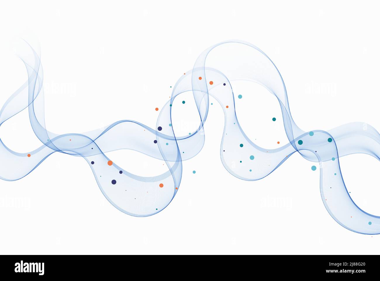 Blue color, abstract element. Wave design on a light background ...