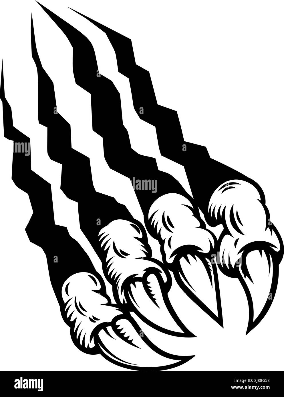 Claws ripping paper Cut Out Stock Images & Pictures - Alamy