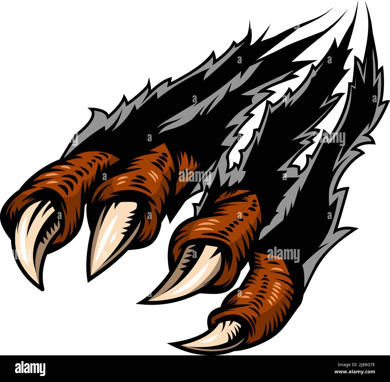 Illustration monster claw hand scratch hi-res stock photography and ...