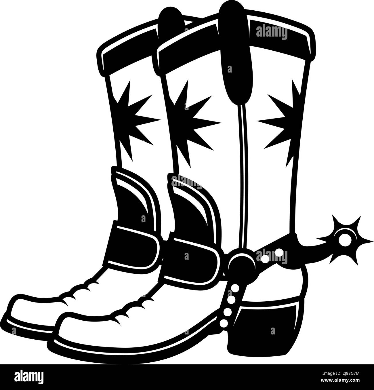 Cowboy Boot Front Drawing
