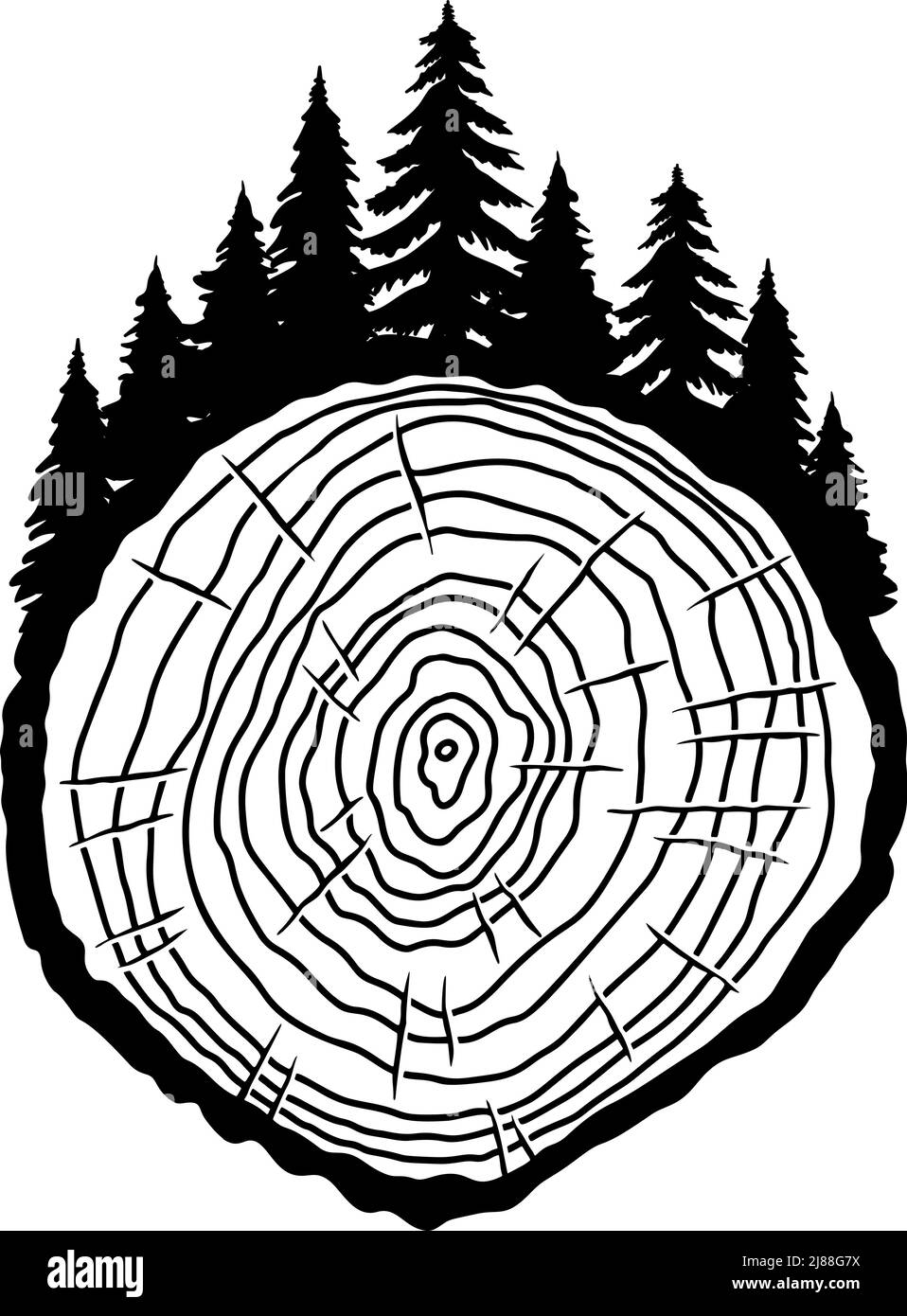 Split in wood Stock Vector Images - Alamy