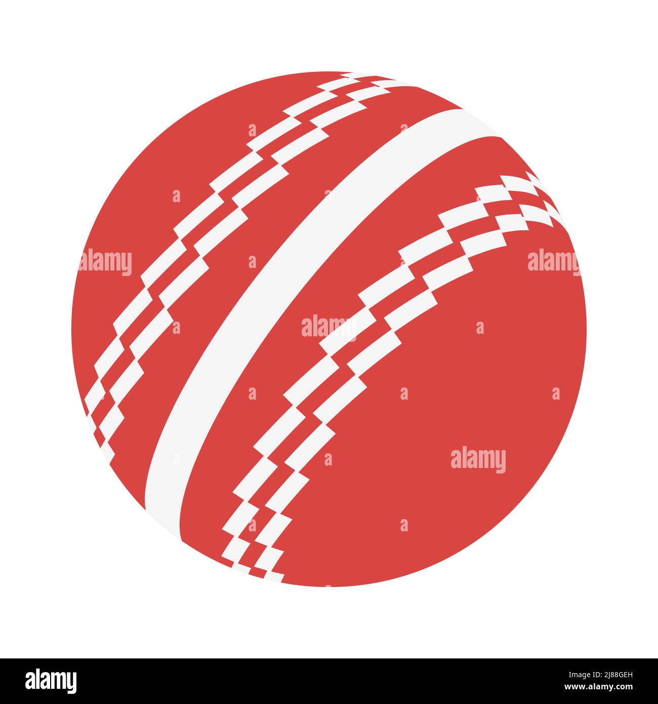 Cricket ball icon, equipment element closeup design, sport object ...