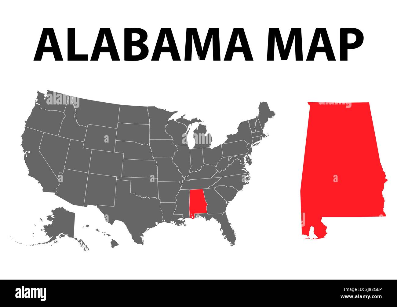 Alabama shape, united states of america. Flat concept icon symbol ...