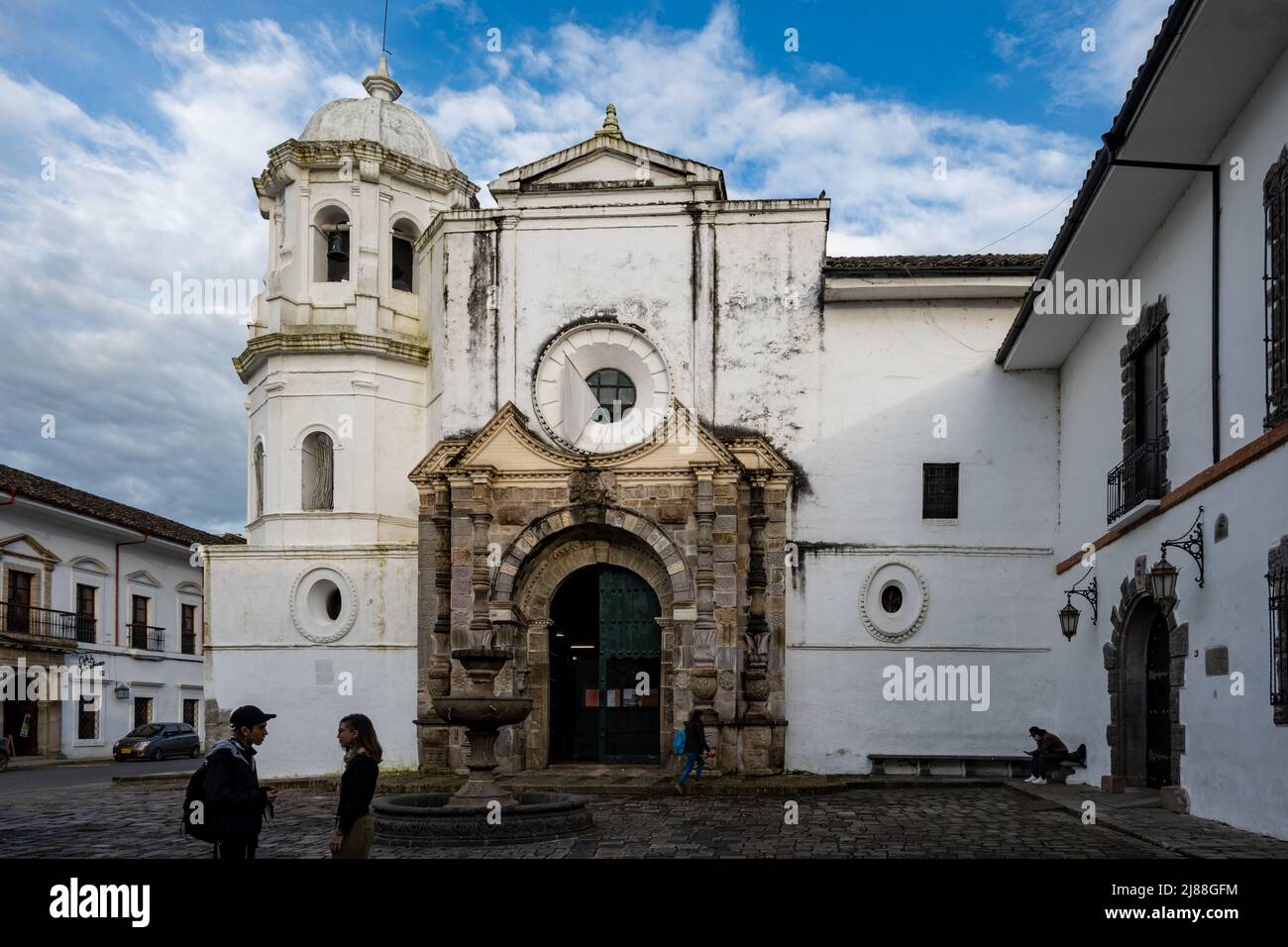 The historic Iglesia de Santo Domingo, Popayan, Colombia, South America ...