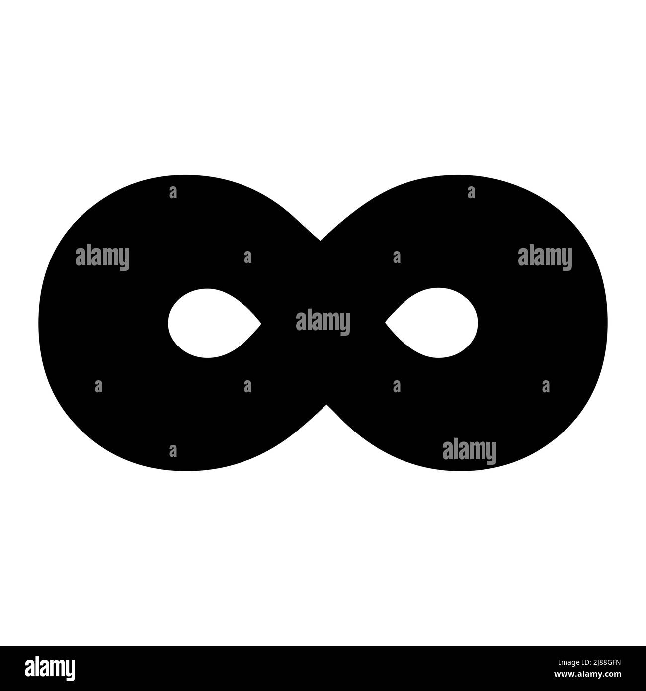 Infinity geometric icon, mathematical tattoo symbol, endless abstract ...