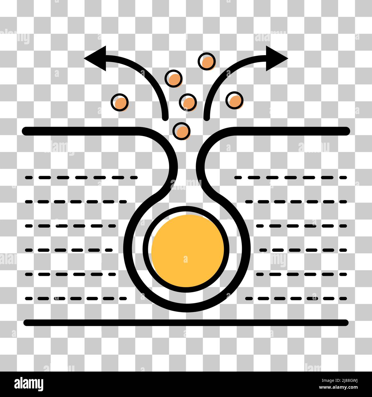 Cleaning pore icon, blackhead dermatology skin problem, acne skincare ...