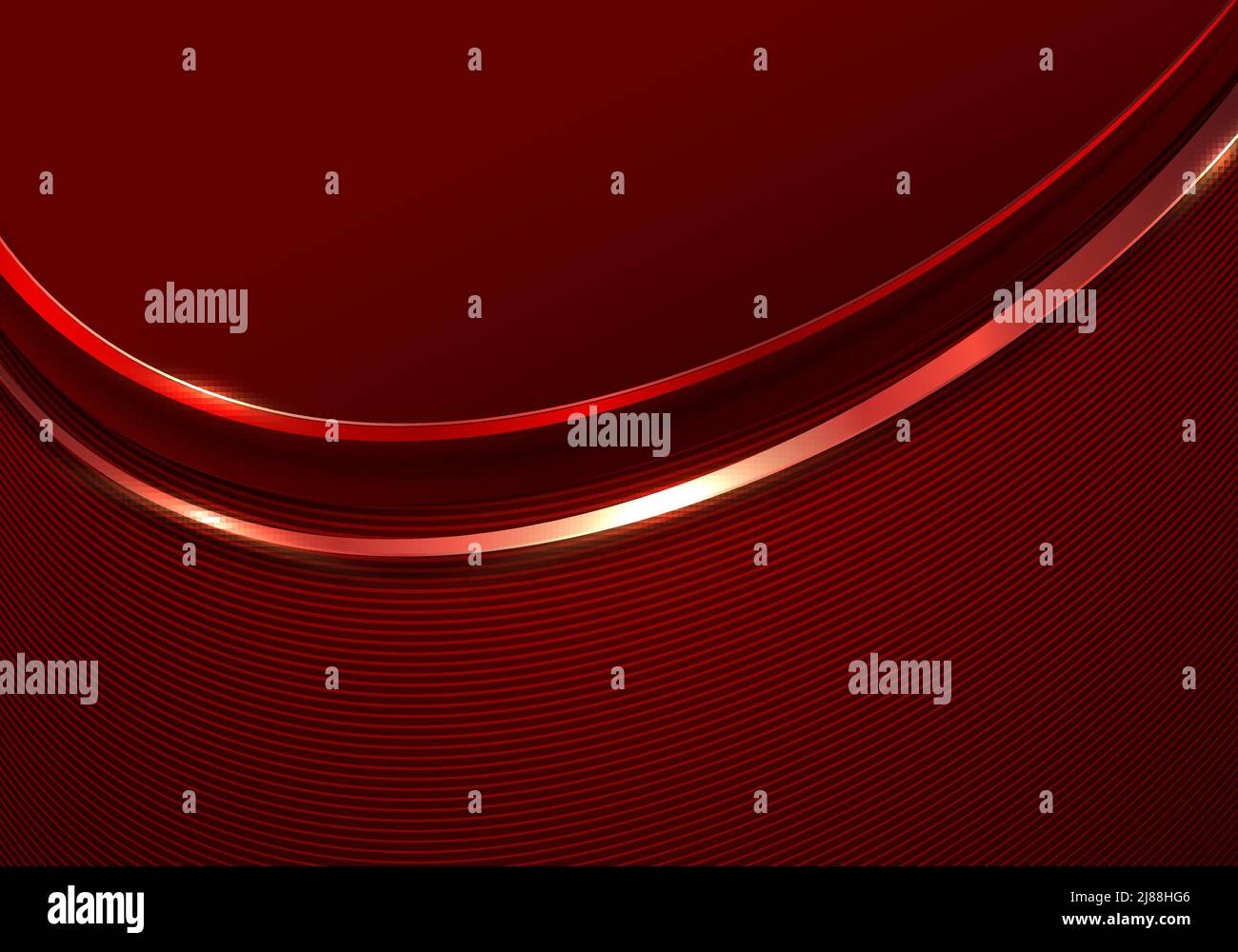 Abstract luxury 3D shiny red curved shapes with lines elements paper ...