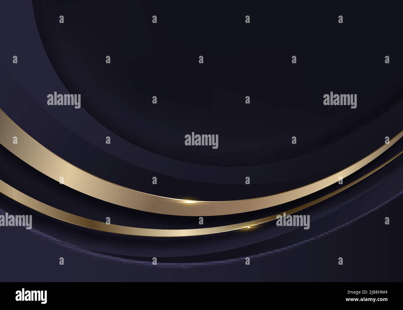 Abstract background 3D elegant template golden and purple curved shape ...