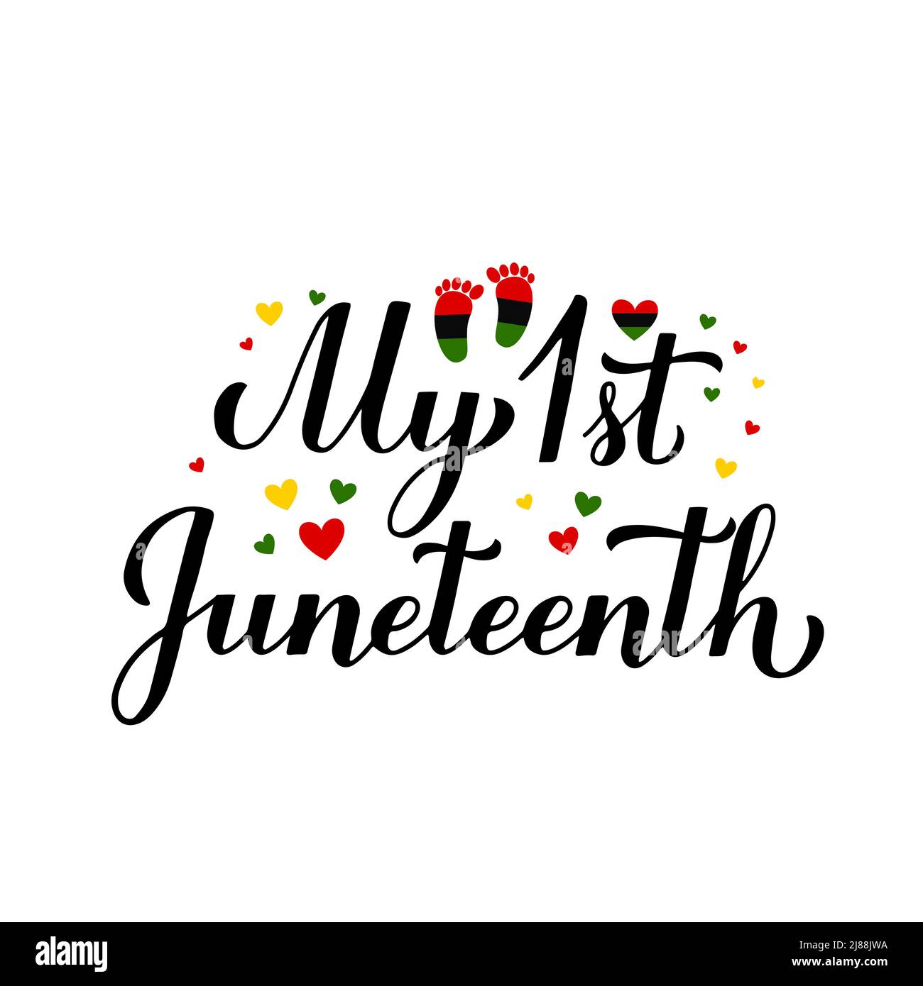 My 1st Juneteenth calligraphy lettering. Baby first Freedom Day ...