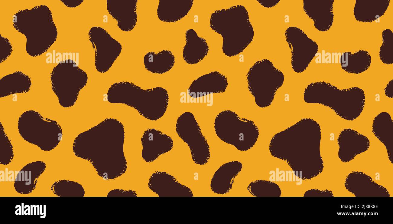 Texture fur jaguar, leopard or cheetah vector illustration. Animal skin ...